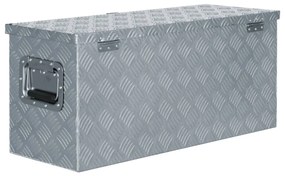 vidaXL Marketos Hliníkový box 80 x 30 x 35 cm stříbrný