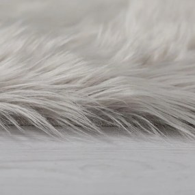 Flair Rugs koberce Kusový koberec Faux Fur Sheepskin Grey - 60x90 tvar kožešiny cm