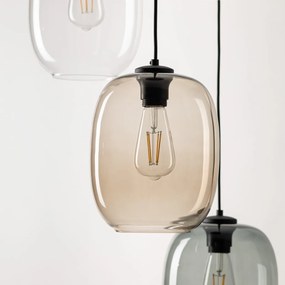 TK Lighting Černý závěsný lustr Elio pro žárovku 3x E27 TK5973