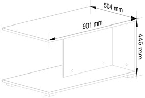 Konferenční stolek MARGO bílý
