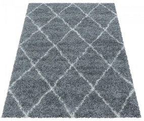 Vopi | Kusový koberec Alvor shaggy 3401 grey - Kruh průměr 120 cm