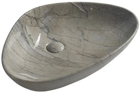 Sapho, DALMA keramické umyvadlo 58,5x14x39 cm, grigio, MM213