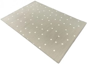 Dětský koberec Hvězdička šedá 1 m2 s obšitím