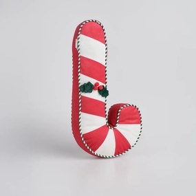 Butlers HOME & YOU Polštář "candy cane" 45 cm - červená/bílá