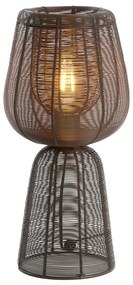 Tmavě hnědá stolní lampa (výška 42 cm) Aboso – Light &amp; Living