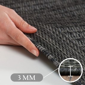 Ayyildiz, Kusový koberec Giza 1410 Black, 60x100, černá, chodba / předsíň