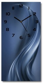 Wallmuralia Nástěnné hodiny Abstraktní vlna 30x60 cm