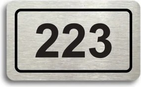 ACCEPT Číslo na dveře - typ 02 (50x30mm) - bílá tabulka - barevný tisk