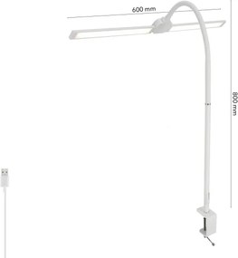 Brilagi - LED Stmívatelná stolní lampa USB VARIO LED/14W/5V 3000-6000K bílá