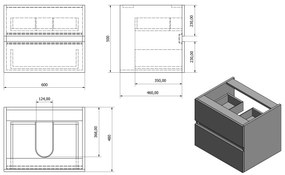 Sapho, AVICE umyvadlová skříňka 60x50x48cm, bílá (AV065), AV065-3030