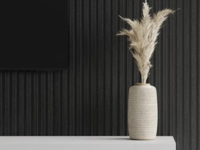 Mexen Lam-B, akustické stěnové lamely 275 × 30 cm, HDF deska 4 mm, technická dýha, dub černý stříbřitý, S100-275307-3015-025