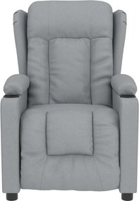 Masážní křeslo světle šedé textil 339058