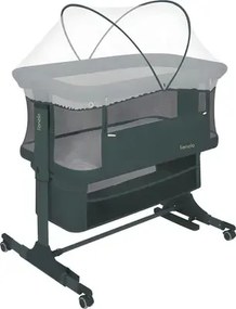 LIONELO Postýlka Jodie 3v1 Green Graphite / Přístavná postýlka i koléb
