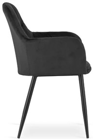 Sametová židle Bogota černá