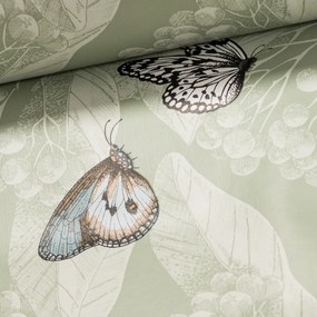 Bonita ubrus PVC s textilním podkladem 4W2/05 motýli na zelené, š.140cm (metráž), š.140cm (metráž)