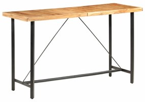 Barový stůl masivní dřevo / ocel Dekorhome Sheeshamové dřevo