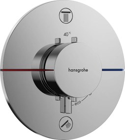 Hansgrohe ShowerSelect Comfort S, termostat pod omítku pro 2 spotřebiče s EN1717, chromová, HAN-15556000