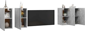 TV skříňky 4 ks betonově šedé 30,5 x 30 x 60 cm dřevotříska 3079160