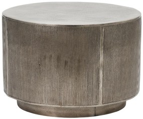 OnaDnes -20% House Doctor Stříbrný hliníkový kulatý konferenční stolek Rota 50 cm