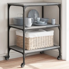 Kuchyňský vozík šedý sonoma 60 x 41 x 76 cm kompozitní dřevo - Default Title