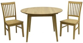 Jídelní stůl S13 ADRIAN průměr 110 cm, rozkládací na 160 cm, masiv dub, olej