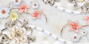 Obraz luxusní květinové šperky Varianta: 100x50