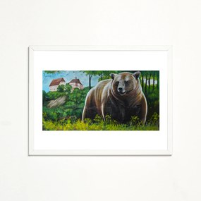 David Reichelt | Hrad Točník Rám: Dubový, Velikost: 40 x 30 cm