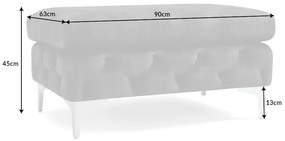 Designová taburetka Rococo tmavě šedá