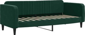 Válenda s matrací tmavě zelená 80 x 200 cm samet 3197034