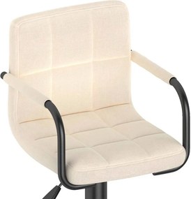 Barová židle krémová textil 334627