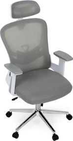 Ergonomická kancelářská židle EMILIE - šedá síťovina