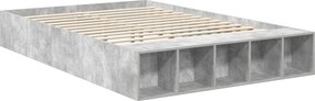 Rám postele s čelo Betonově šedá 160 x 200 cm Kompozitní dřevo 3408350