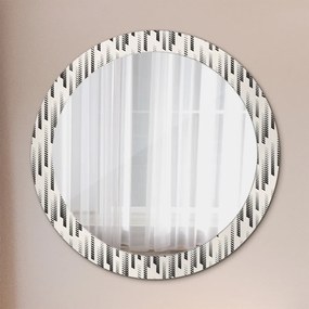Kulaté dekorativní zrcadlo Pruhovaný vzor fi 80 cm