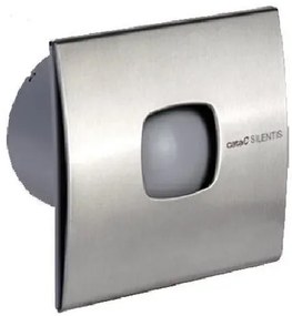 Sapho Cata Silentis - Koupelnový ventilátor axiální 12 INOX T s časovačem, 20 W, 120 mm, nerez 01081300