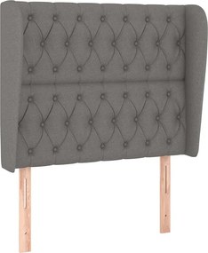 Box spring postel s matrací tmavě šedá 90x200 cm textil 3128734