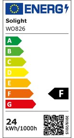 Solight LED osvětlení Acate s ochranou proti vlhkosti, IP54, 24W, 2160lm, 3CCT, 30cm, stříbrná