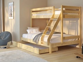 Patrová postel Harry  Borovice přírodní 
140x200 cm