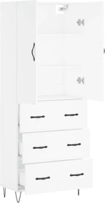 Skříň highboard bílá 69,5 x 34 x 180 cm kompozitní dřevo 3198081