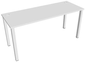 Stůl pracovní rovný 160 cm hl. 60 cm - Hobis Uni UE 1600 Dekor stolové desky: bílá, Barva nohou: bílá