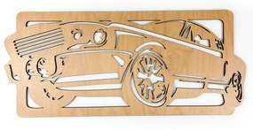 Dřevěná dekorace Ford Mustang (63 x 27 cm) - Kvalitní samolepky.cz