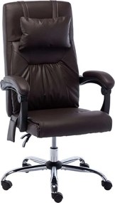 vidaXL Masážní kancelářská židle umělá kůže [20294] Barva: Hnědá