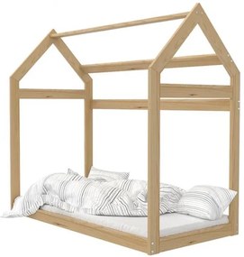 Dětská dřevěná postel Domeček 160x80 cm borovice