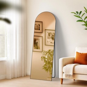 Zrcadlo Moline 150x50 cm – černá-matt