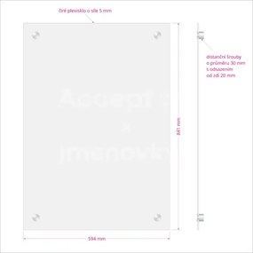 ACCEPT Hlavní orientační tabule Clear CL4 - rozměr 594 x 841 mm