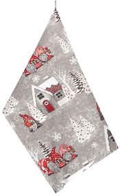 Bellatex Kuchyňská utěrka 1 ks 50x70 cm Skřítek Šedá,Červená,Bílá