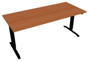Elektr. nastavitelný stůl 180x80 - HOBIS MOTION  MS 2 1800 Dekor stolové desky: třešeň, Barva kovové podnože: černá