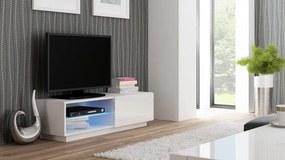 RTV stolek LIVO 120 bílá lesk (38 x 120) cm