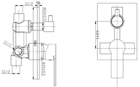 Mereo Dita vanový set s dvoucestnou podomítkovou bateríí chrom CB650VD1