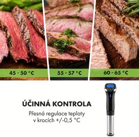 Klarstein Quickstick, sous vide vařič, 20 l, termostat, cirkulační čerpadlo, nerezová ocel