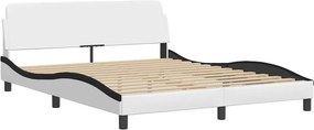 Postel s matrací Dover bílá a černá 160 x 200 cm umělá kůže 3208443